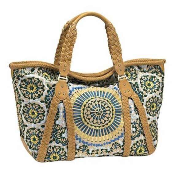 Cole Haan | Bags | Cole Haan Carryall Sierra Embroidery Collection ...